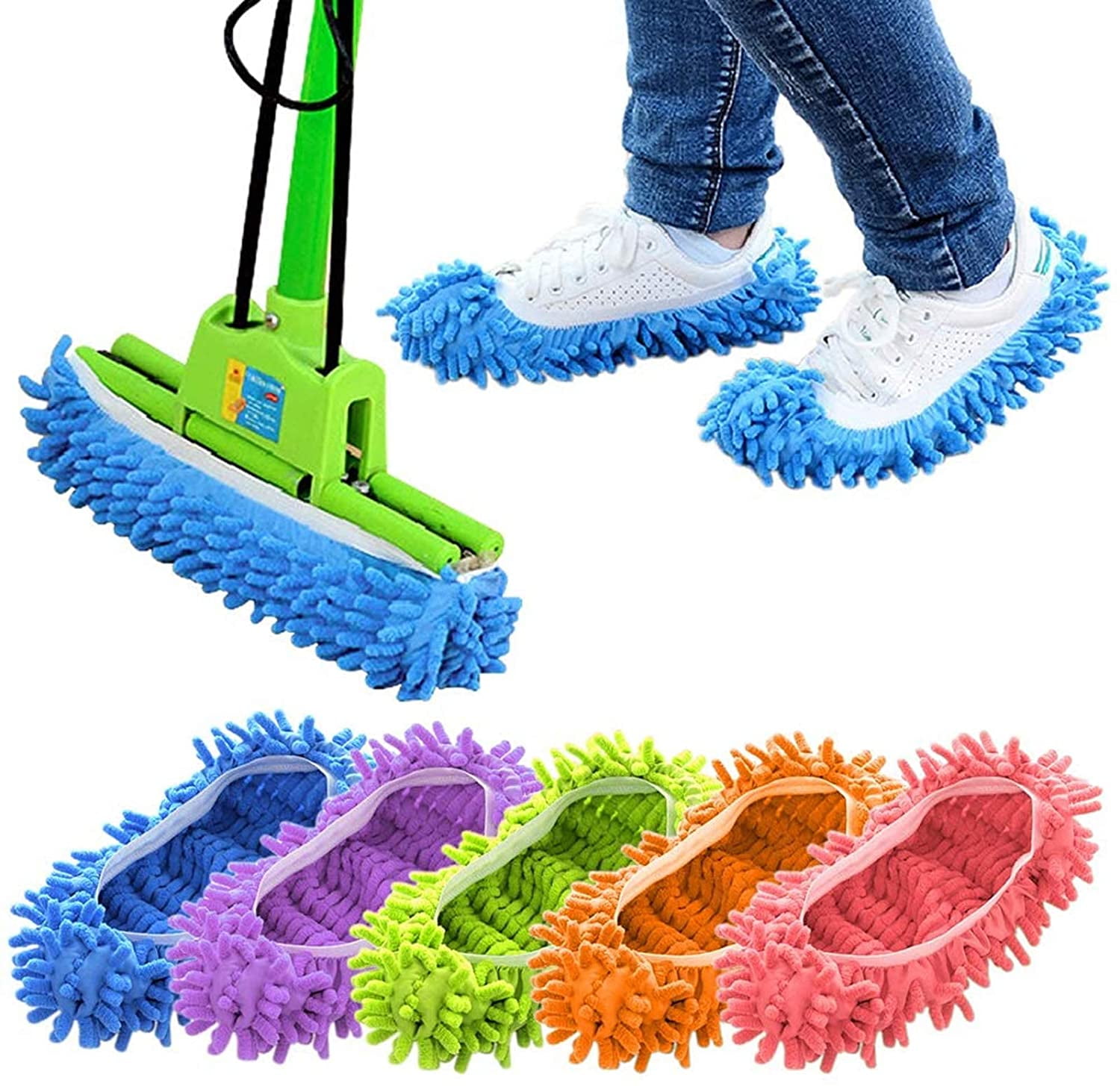 Visland Mop Slippers Shoes Cover Dust Duster Slippers Cleaning Floor ...