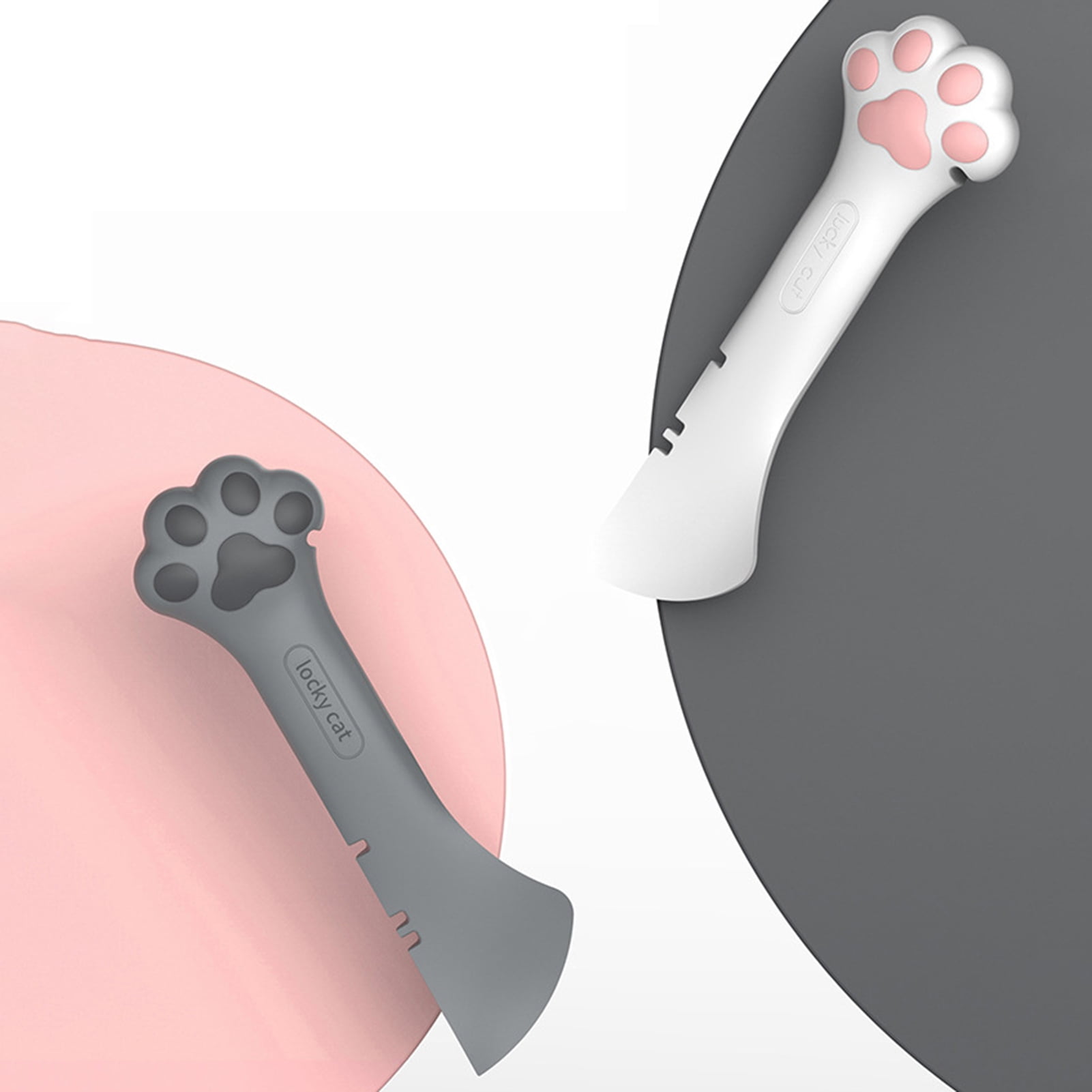 Visland Multi-Functional Pet Food Can Spoon with Universal Silicone Can ...