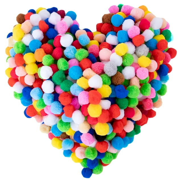 Visland 2000Pcs Multicolor Pompoms -Colored Bulk Supplies for DIY Arts ...
