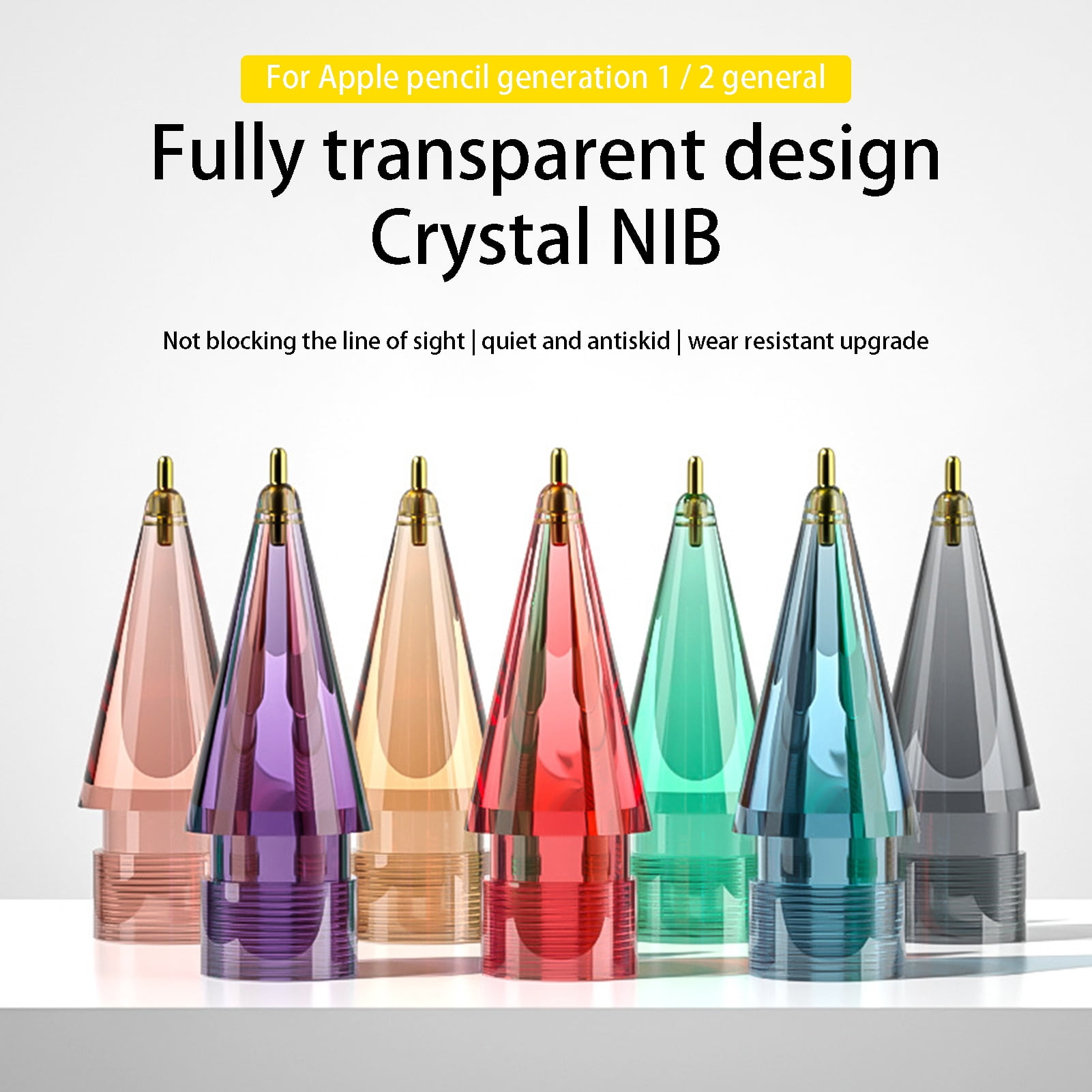 Visland Pencil Tip Transparent Silent Wear-resistant Anti-slip High ...