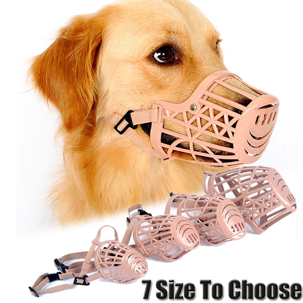 Visland Plastic Dog Muzzle, Anti Bite Adjustable Pet Basket Masks, Dogs ...