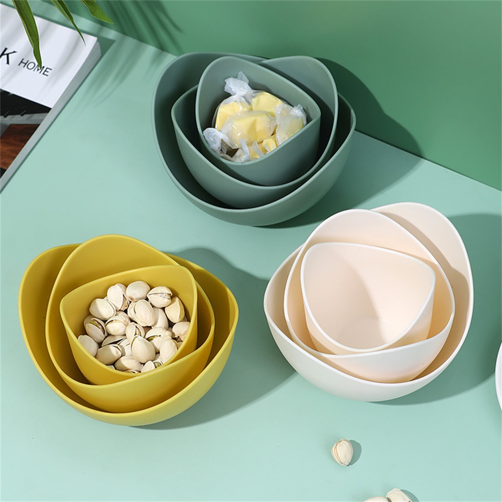 Visland Plastic Nesting Bowl – Stackable Plastic Storage Bowls Great ...