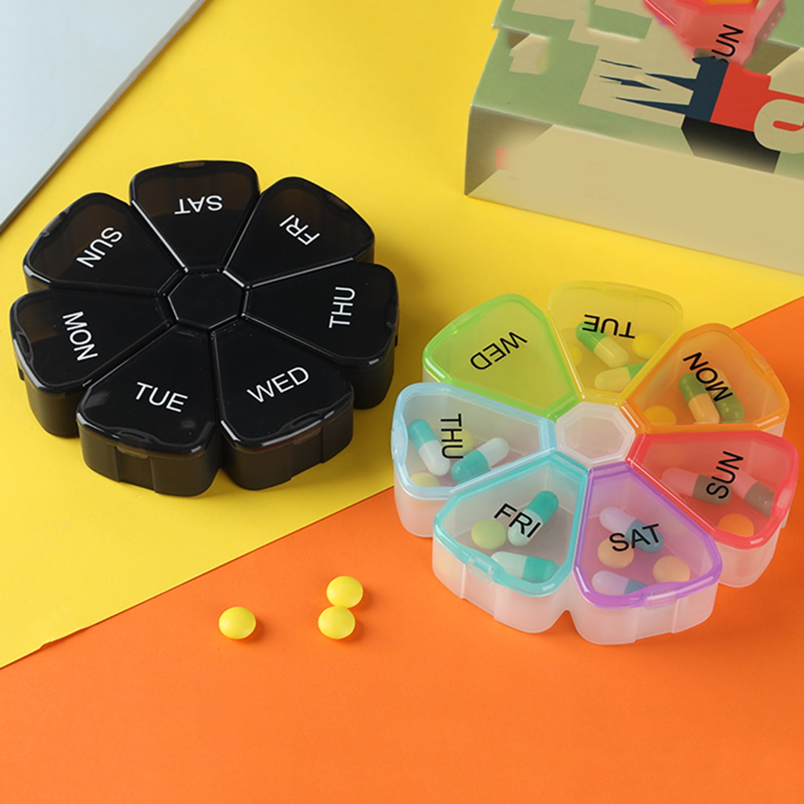 Visland Portable Pill Box Medicine Planner Small case (Seven Day Weekly ...