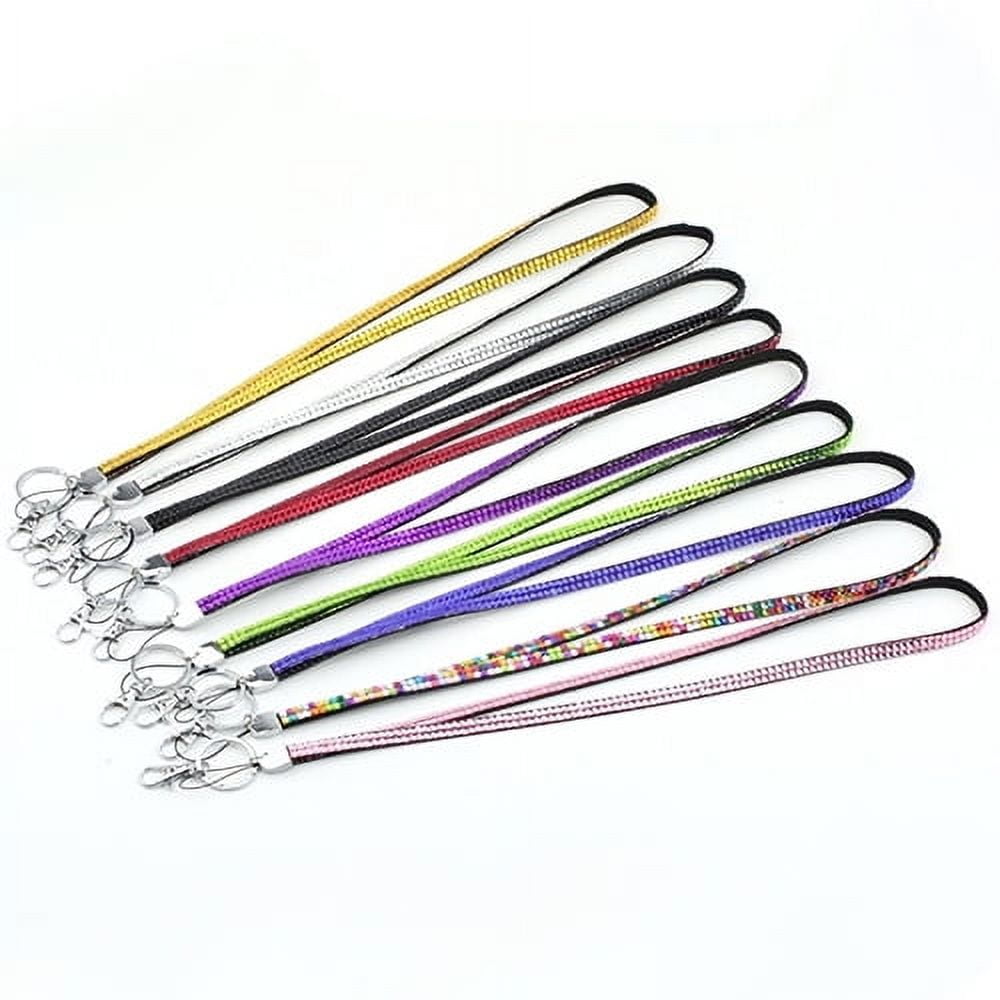 Visland Rhinestone Lanyard Bling ID Card Holder Crystal Retractable ...