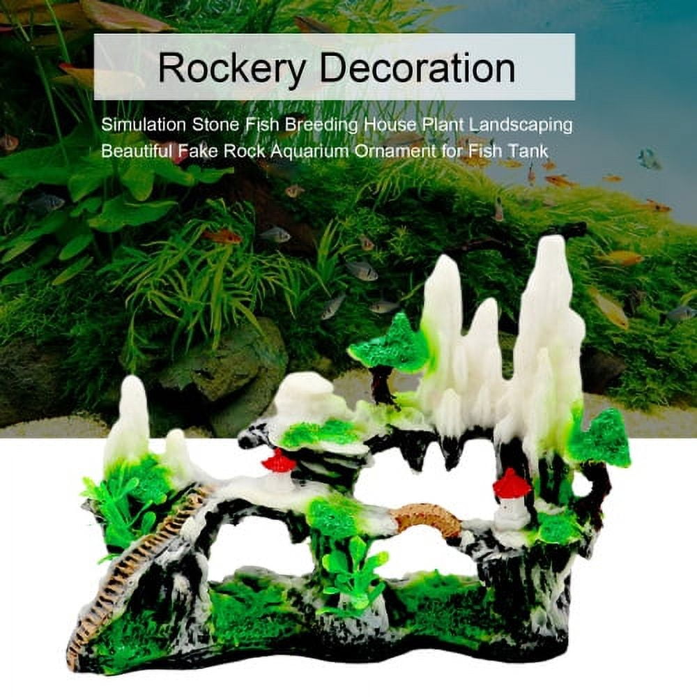 Visland Rockery Decoration Simulation Stone Fish Breeding House Plant ...