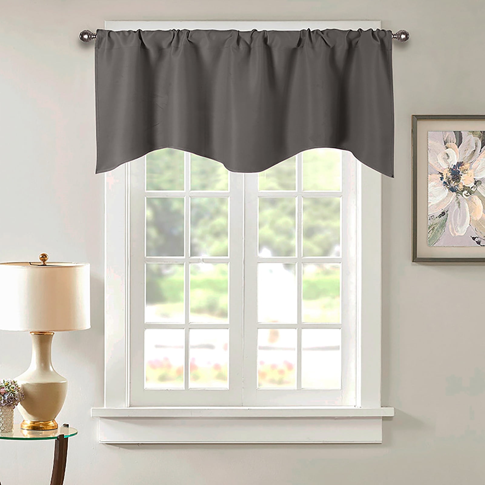 Visland Rural Valances Curtains Topper for Small Window Rod Pocket ...