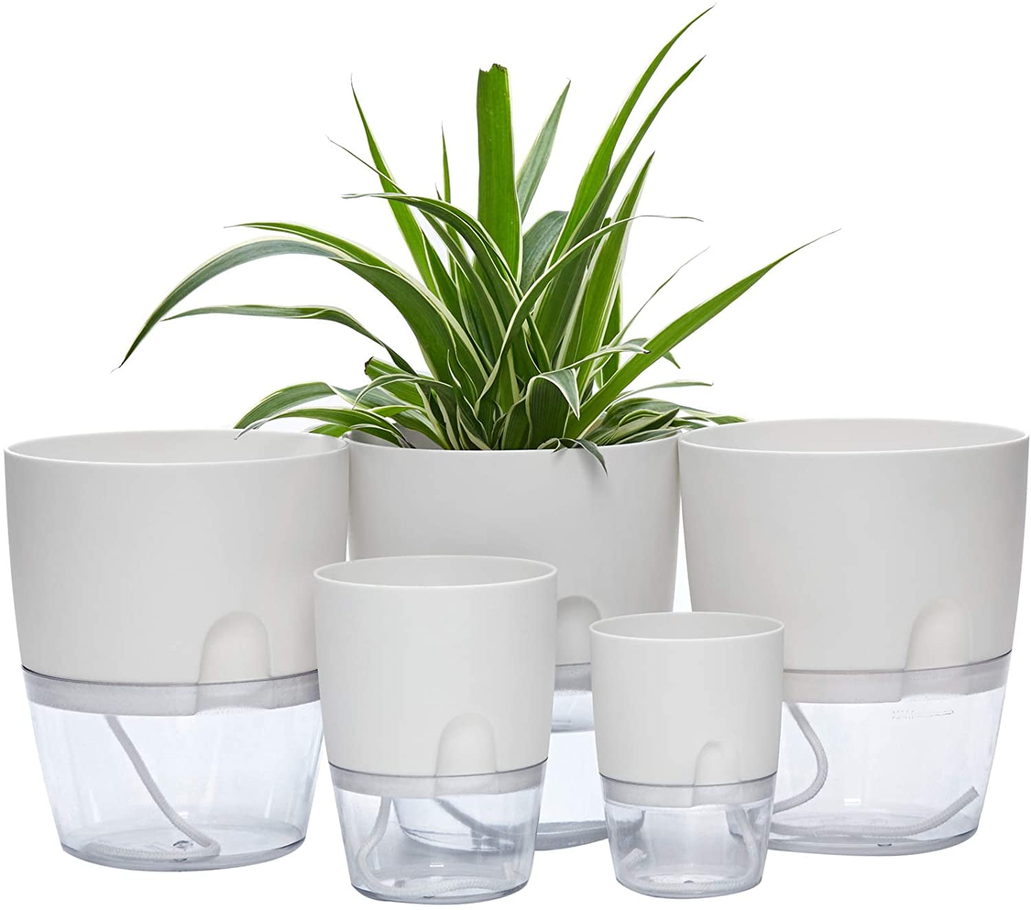 Visland Self Watering Pots for Indoor Plants, Flower Pot Modern ...