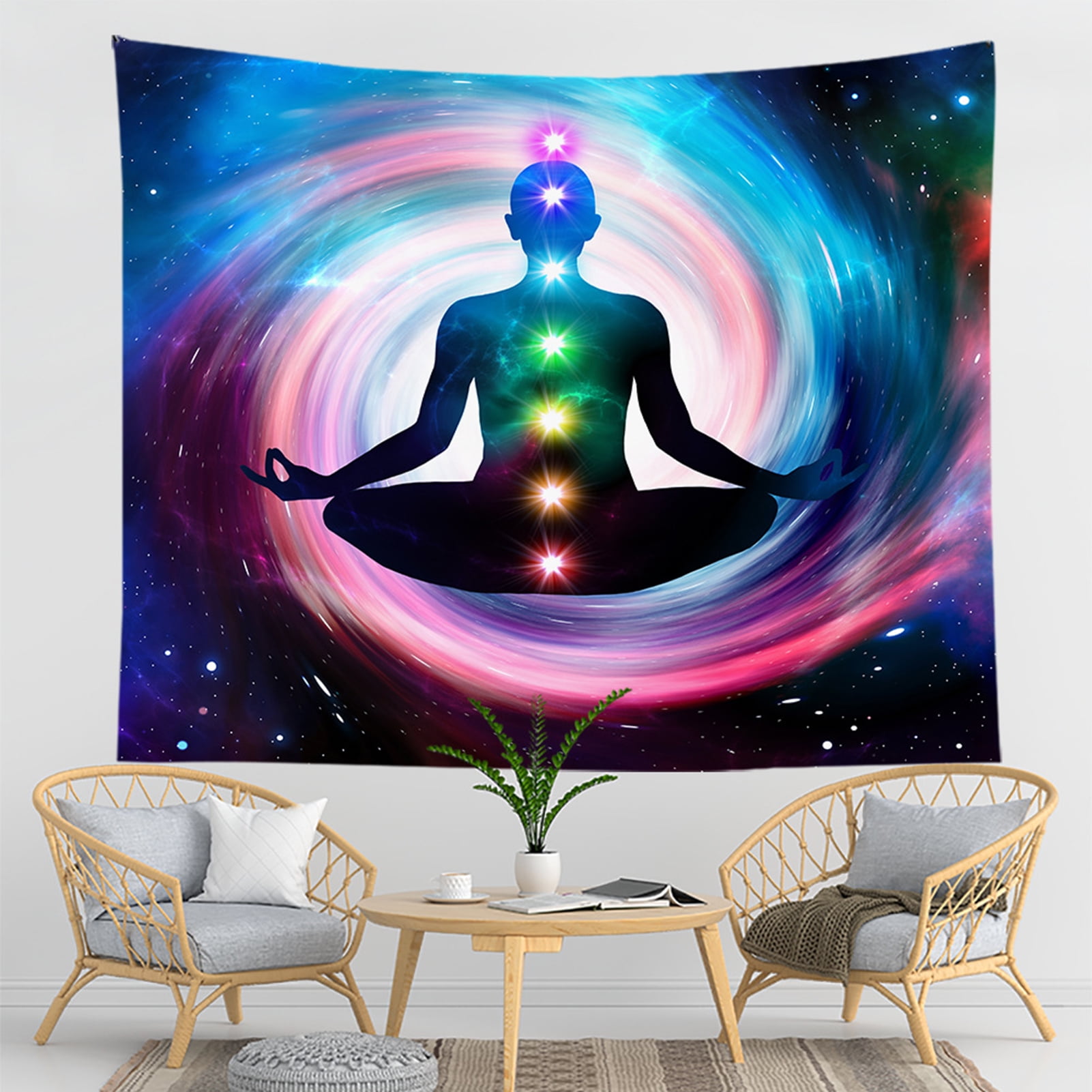 Visland Seven Chakra Tapestry - Bohemian Mandala Yoga Meditation Wall ...