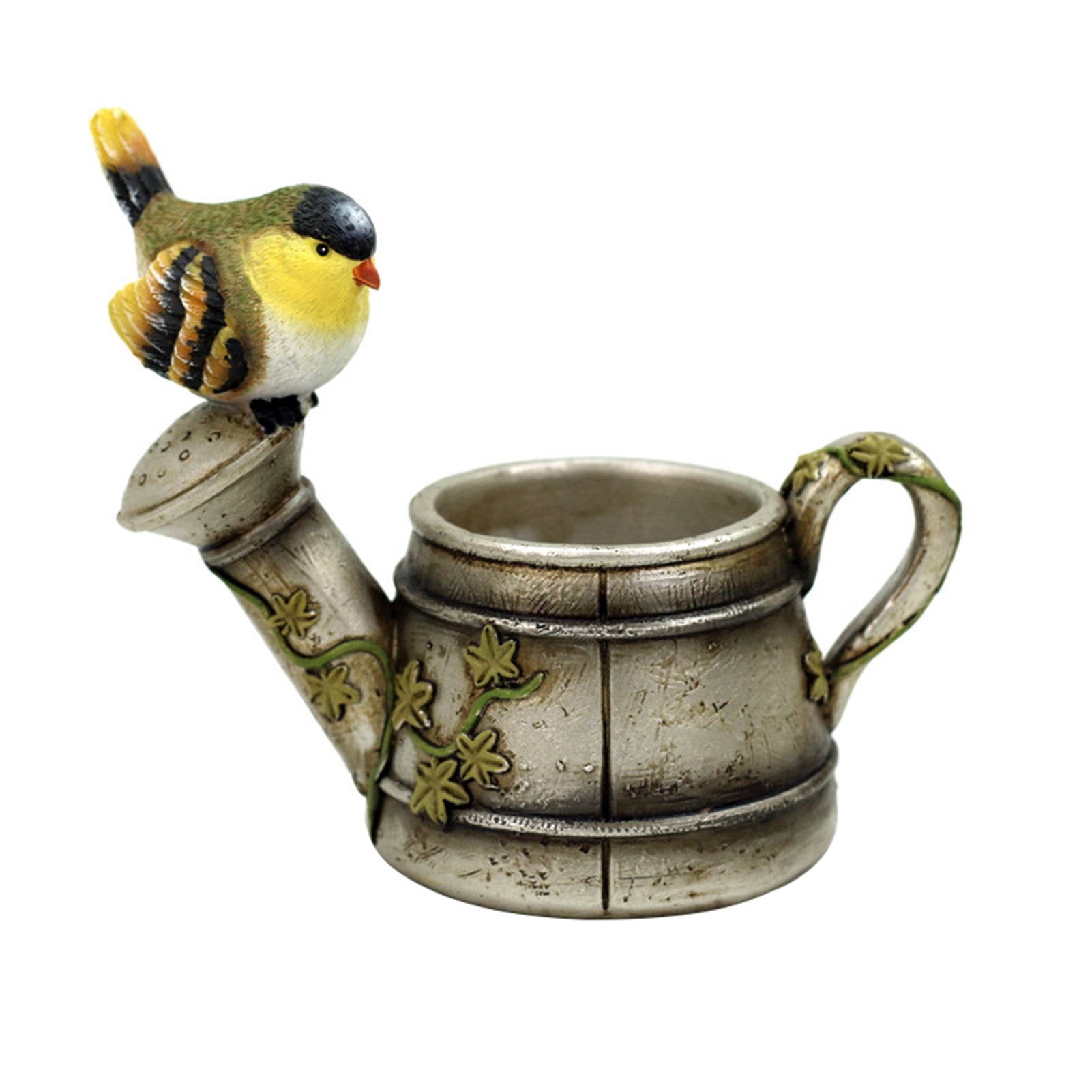 Visland Shower Pot Cute Bird Stute Planter, Flower and Succulent Plant ...