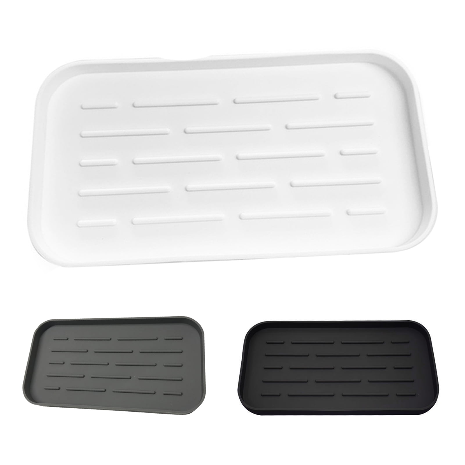 Visland Silicone Storage Tray, Multifunctional Drain Heat-resistant ...