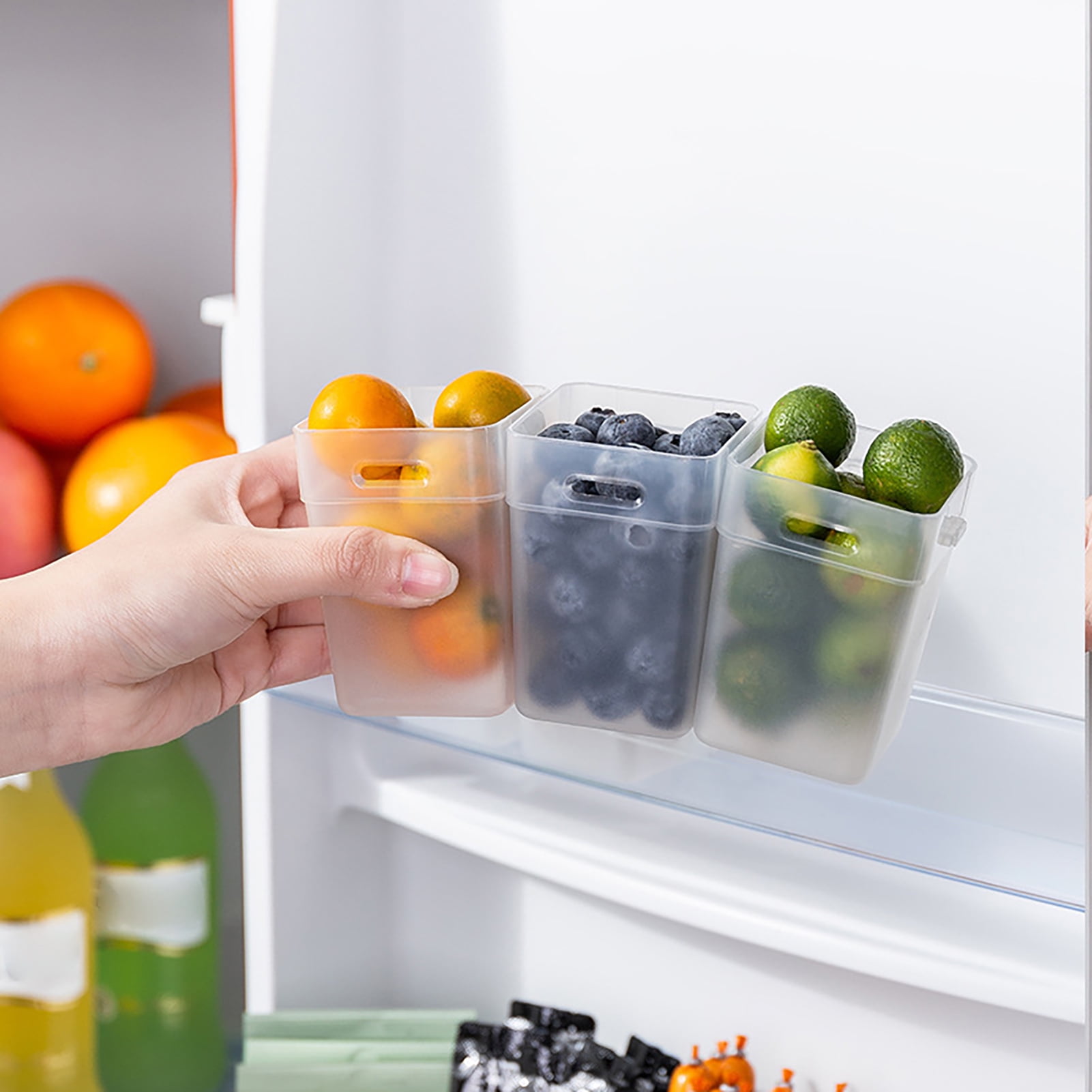 Visland Small Fridge Drawer Organizer,2PCS Drawer Refrigerator Storage ...