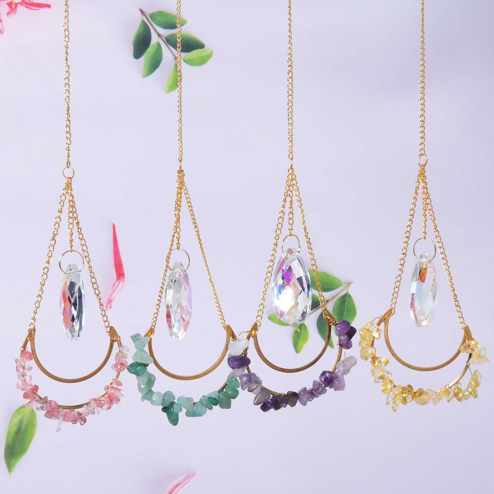 Visland Sun Catchers with Crystals,Hanging Crystals Suncatcher for ...