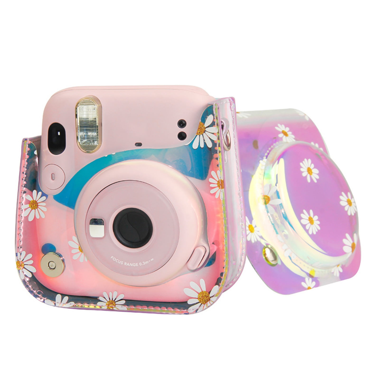 Visland Translucent Flower Printed Protective & Portable Case for Film ...