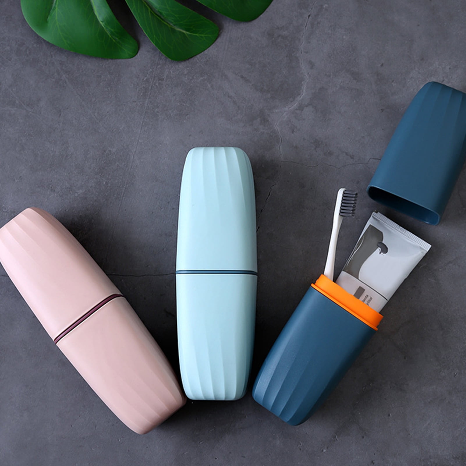 Visland Travel Toothbrush Cup Case,Portable Toothpaste Storage ...