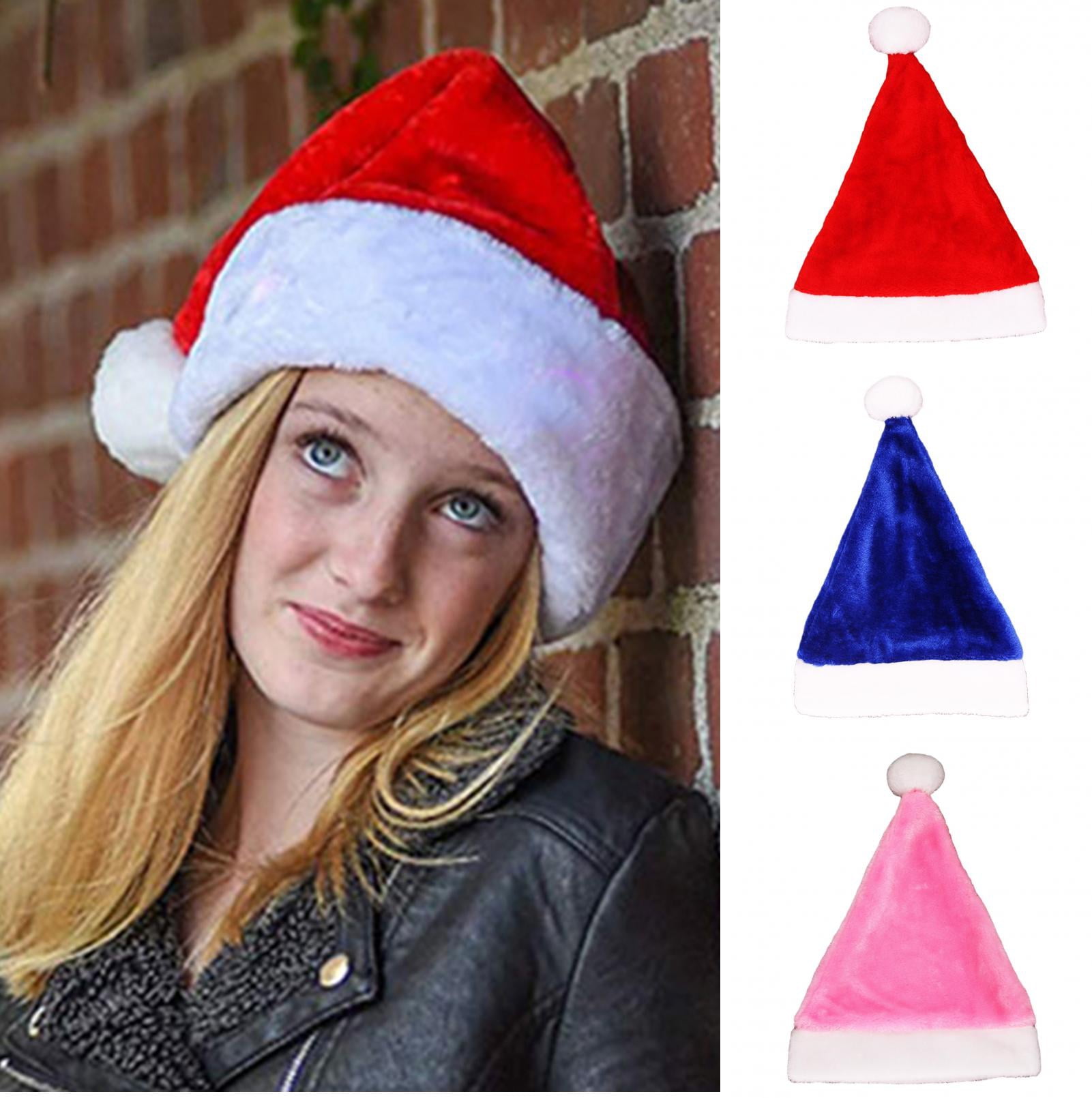 Visland Santa Christmas Hat, Plush Soft Comfortable Adults Hat with Liner, 29x39cm - Walmart.com