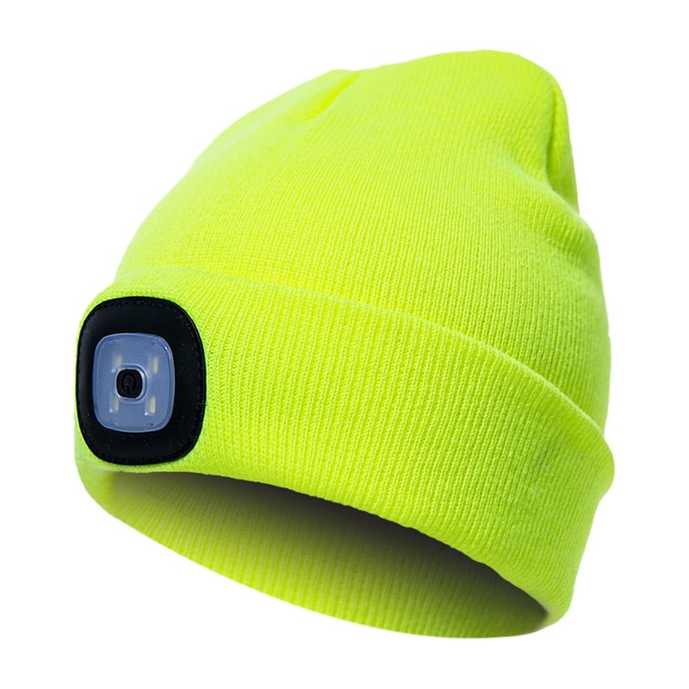 Visland Unisex LED Beanie Hat with Light, Rechargeable LED Headlamp for ...