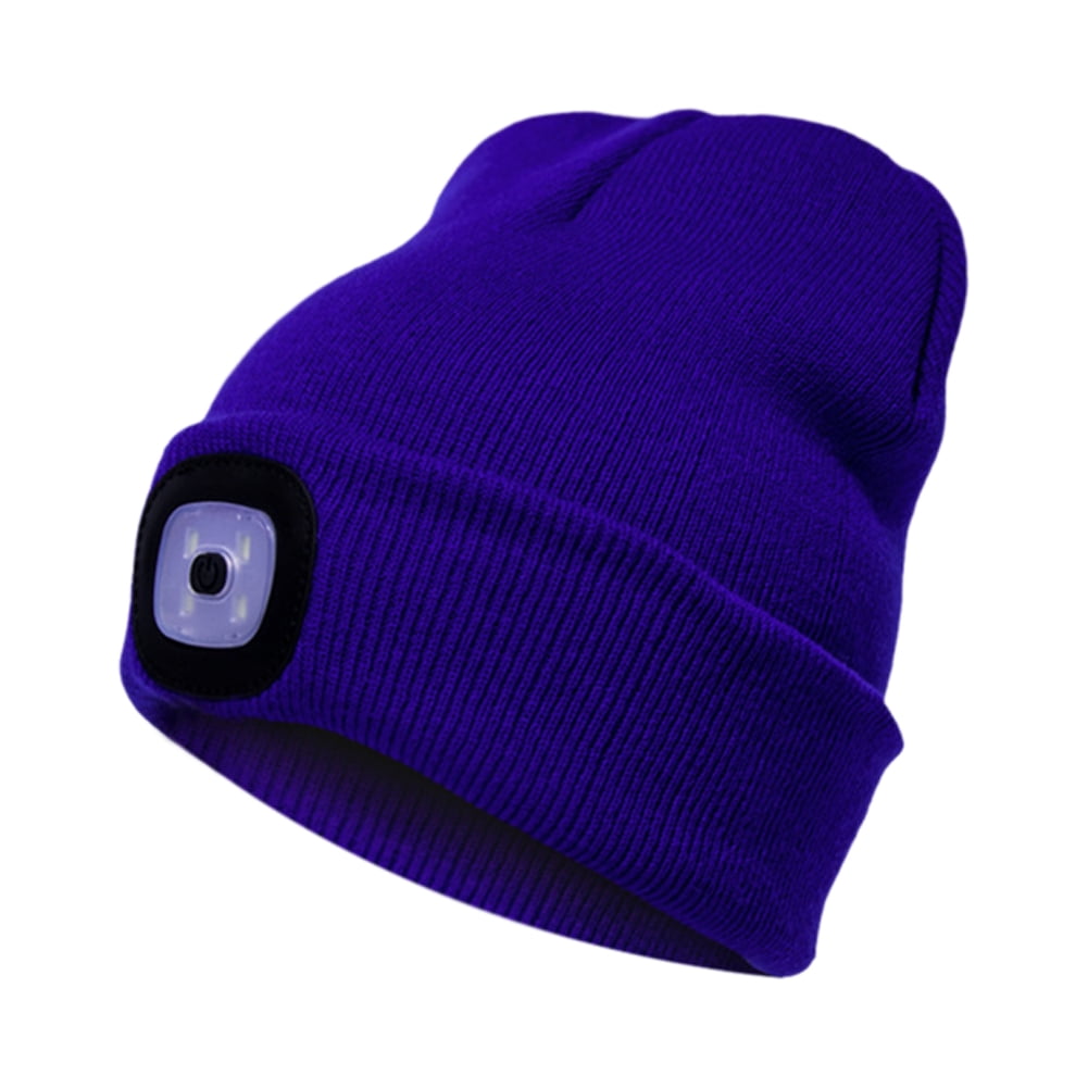 Visland Unisex LED Beanie Hat with Light, Rechargeable LED Headlamp for ...