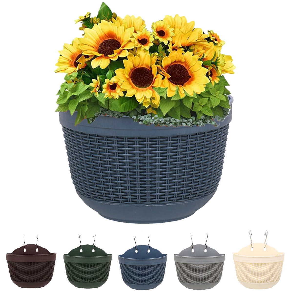 Visland Wall Planter, Wall Mounted Garden Plant Flower Pot Basket ...