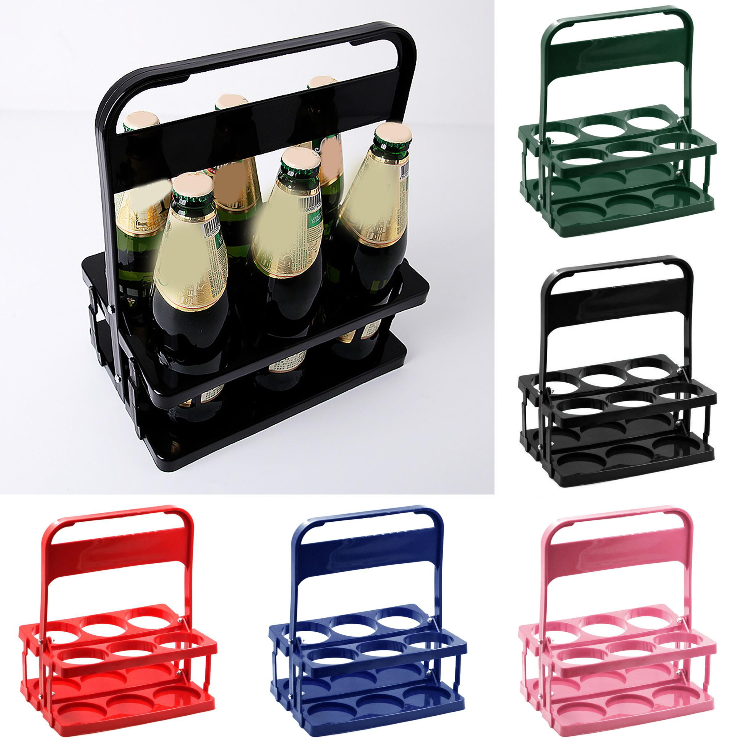 Visland Wine Bottle Rack 6 Pack Foldable Reusable Shatterproof Portable ...