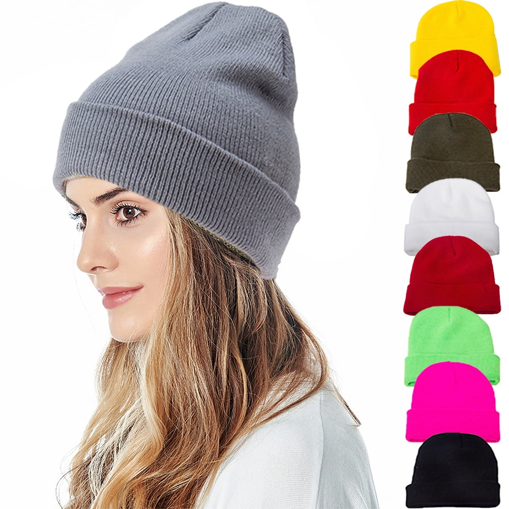 Visland Women Beanie Hat, Fashion Casual Solid Color Cozy Soft Skin ...