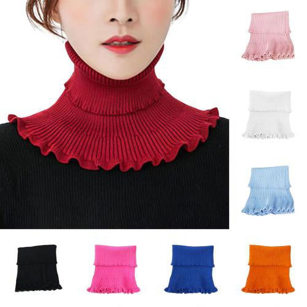 Visland Women Fake Collar, Fashion Casual Solid Color Ruffle Edge Soft ...