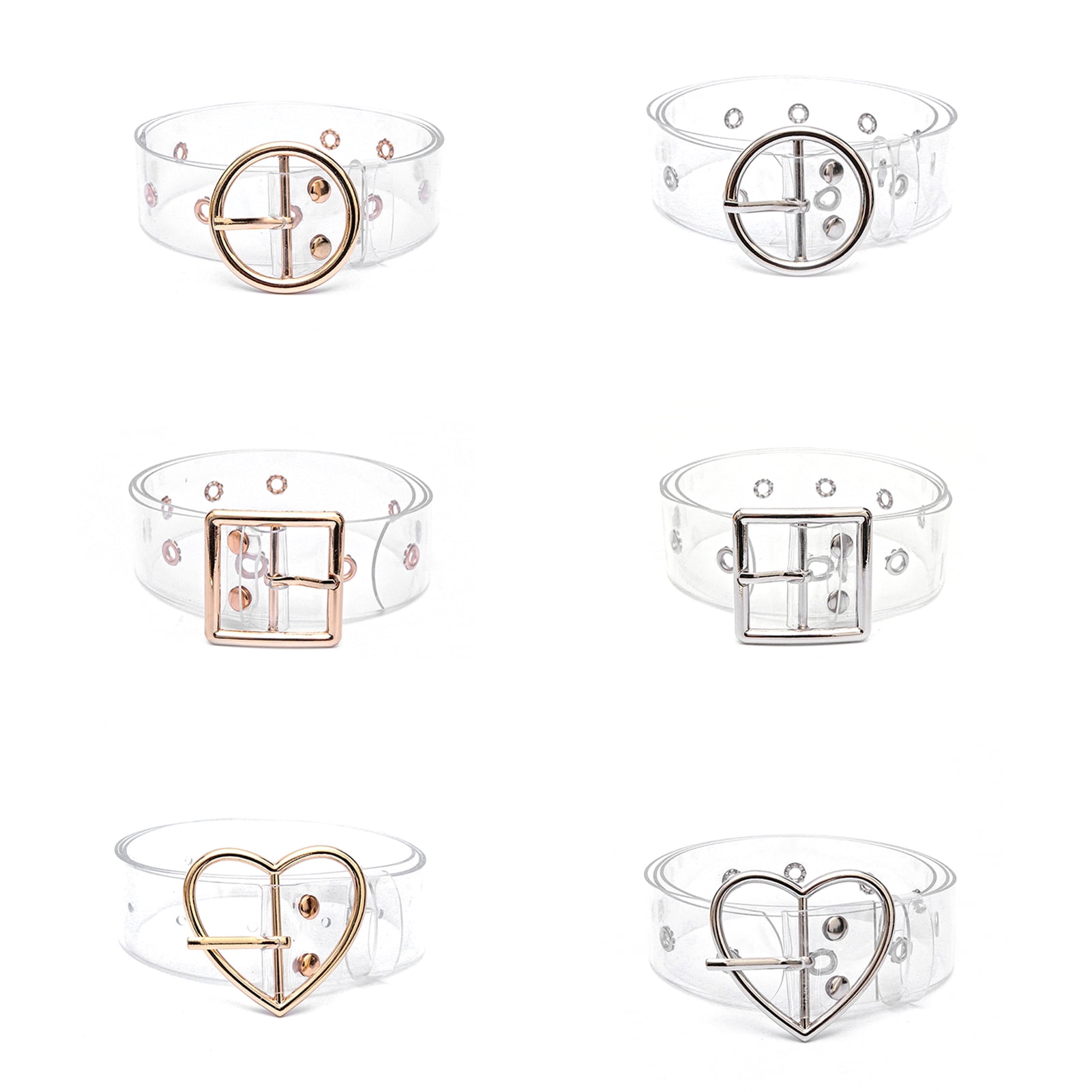 Visland Women/Girls Clear Belt, Transparent Adjustable Fashion ...