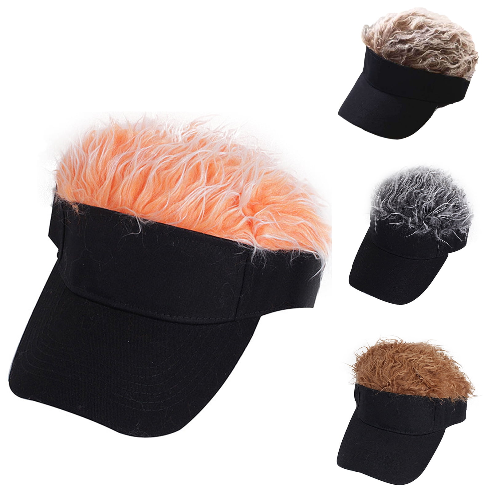 Visland Women Men Baseball Cap Fashion Novelty Wig Soft Cotton Sun ...
