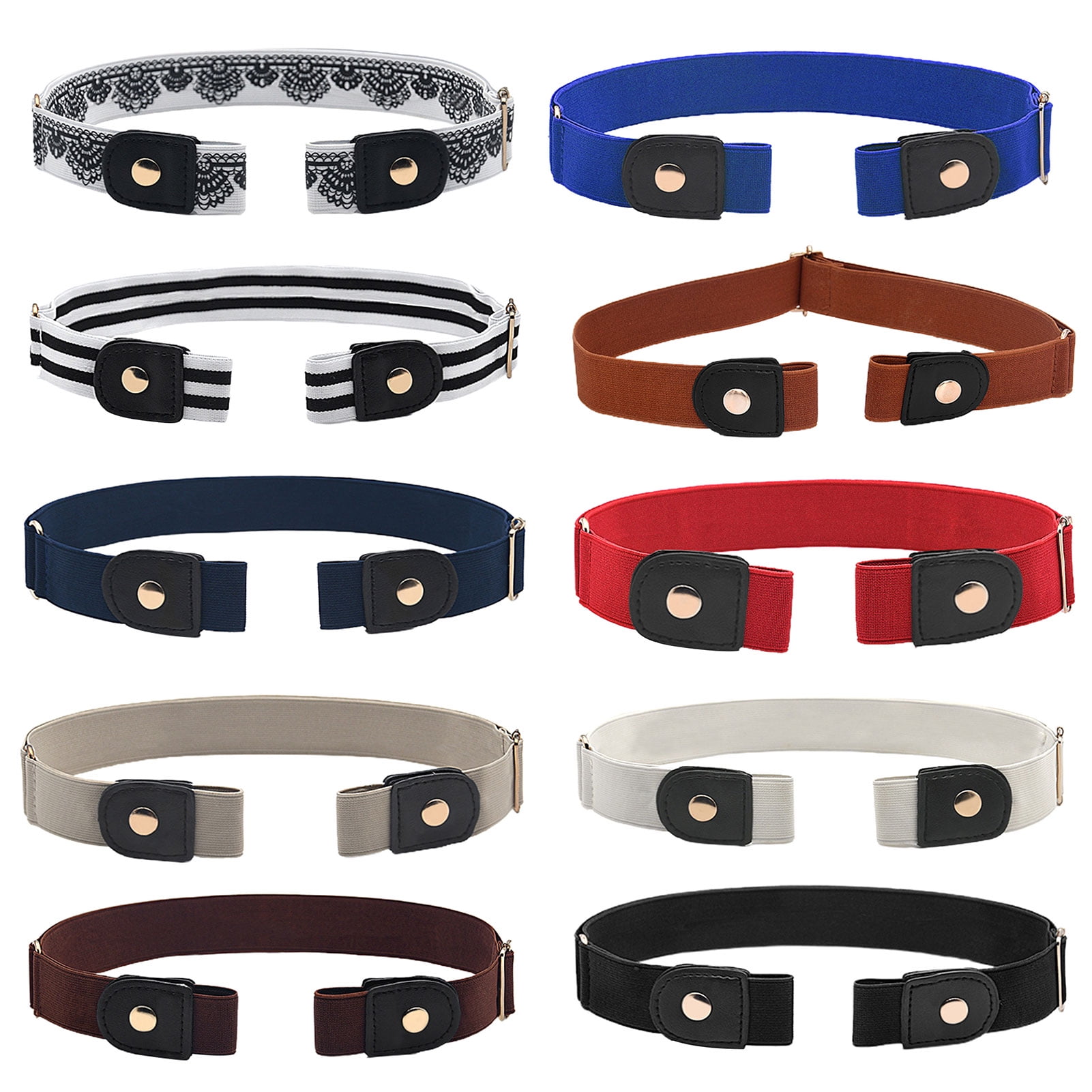 Visland Women/Men No Buckle Belt, Stretch Comfortable Adjustable Waist ...