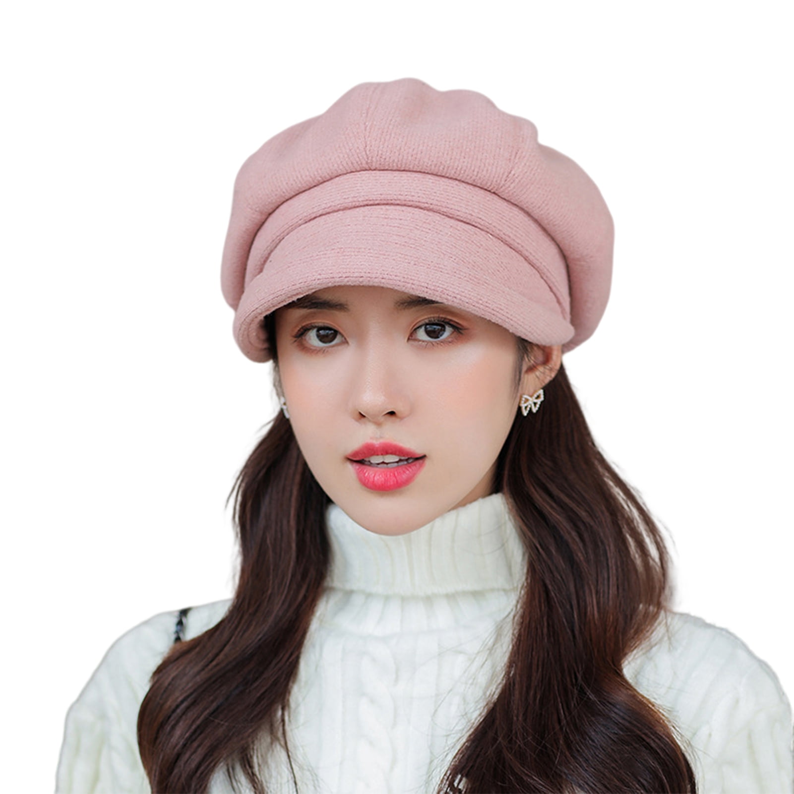 Visland Womens Newsboy Hats Fall Wool Cabbie Beret Tweed Girls Paperboy ...