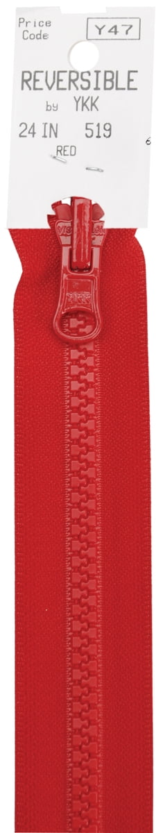 Vislon Sport Reversible Separating Zipper 24"-Red - Walmart.com
