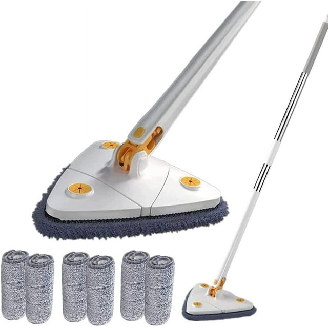 Vislone 360 Triangle Mop, Rotatable Extendable Cleaning Mop with 6 ...