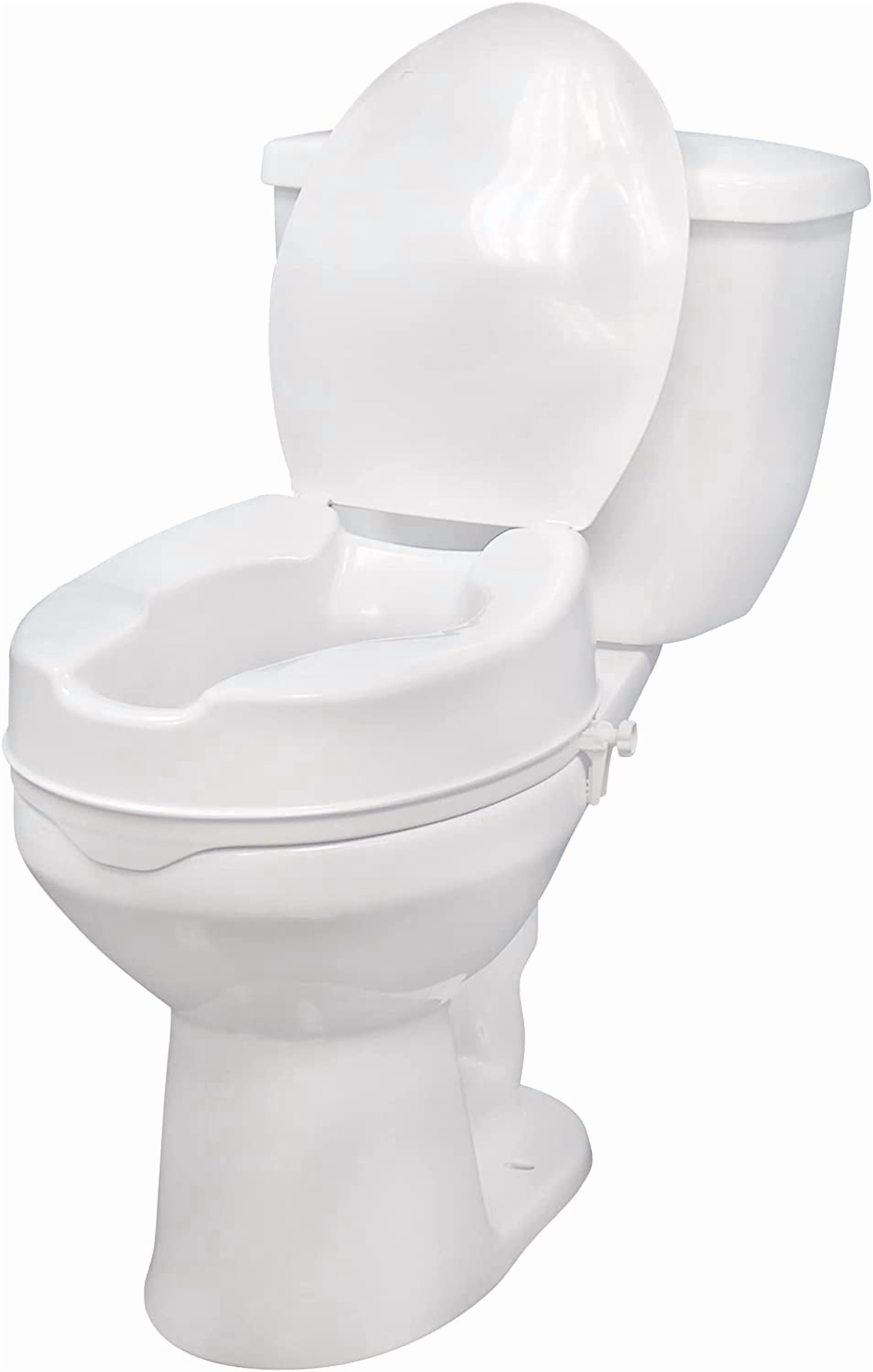 Vislone 4 Inches Extender Booster Elevated Raised Toilet Seat With Lid ...