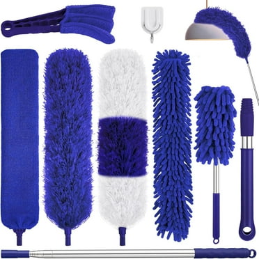 Microfiber Duster, 8PCS Extendable Stainless Steel Feather Duster ...