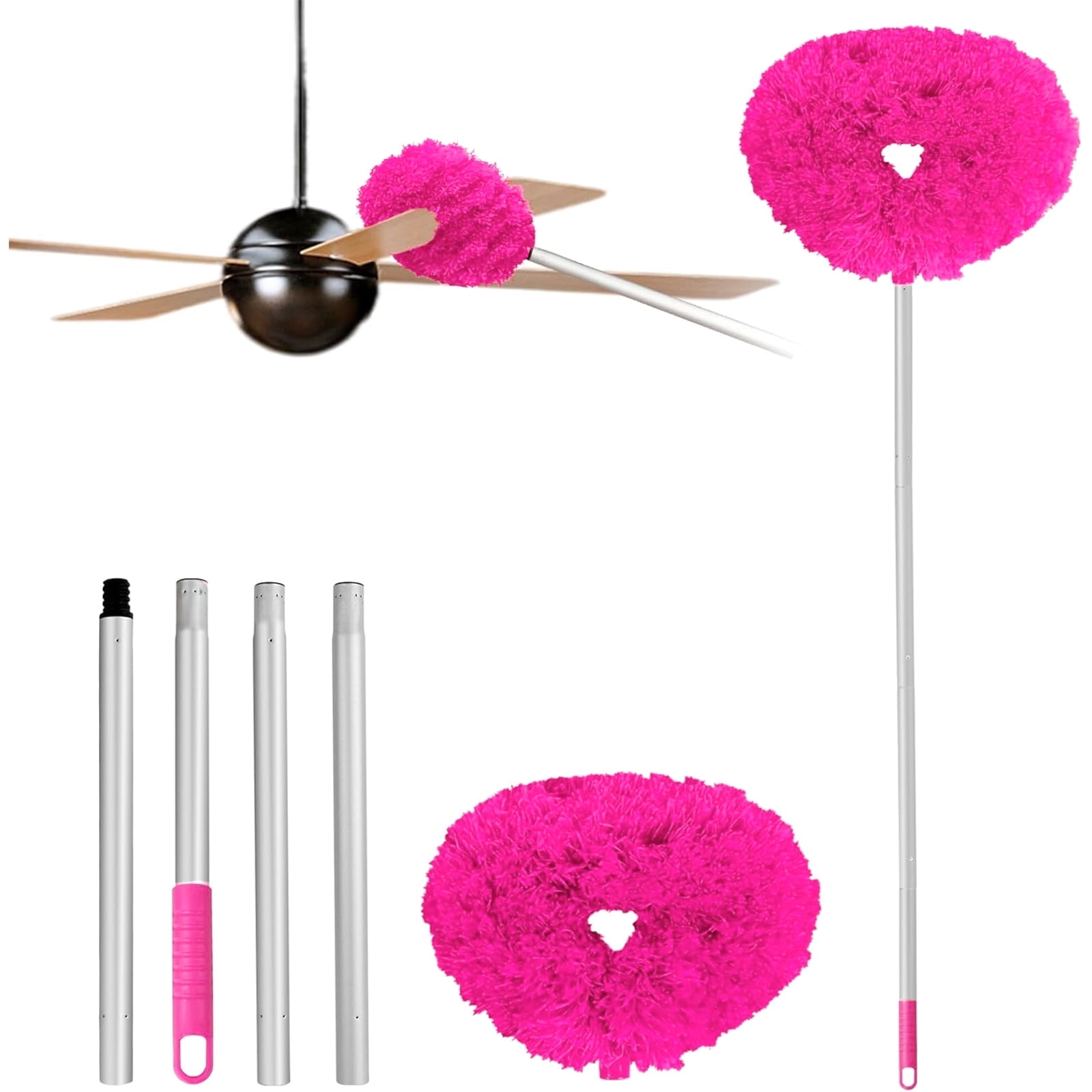 Vislone Home Reusble Microfiber Ceiling Fan Duster with 13" to 49.7 ...