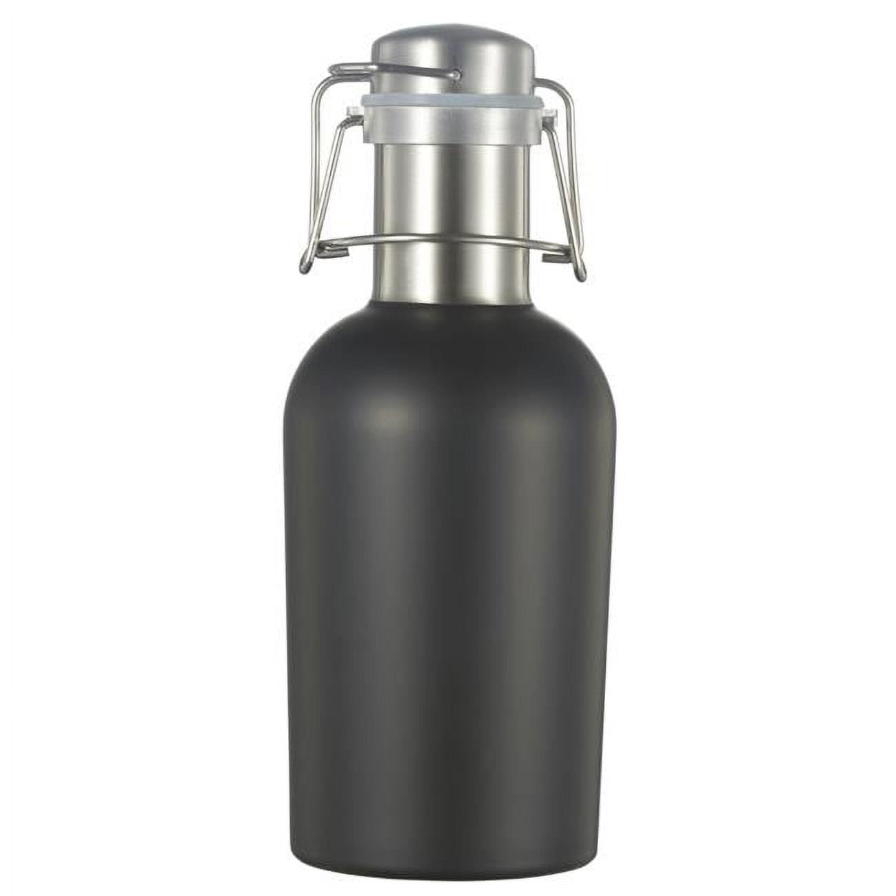 Visol 32 oz Matte Black Beer and Water Bottle - Vacuum Sealed Beverage ...
