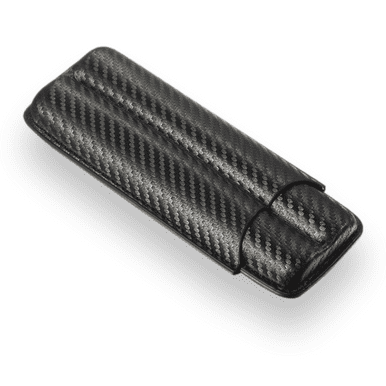 Visol Black Leather and Carbon Fiber 2-Finger Cigar Case - Walmart.com
