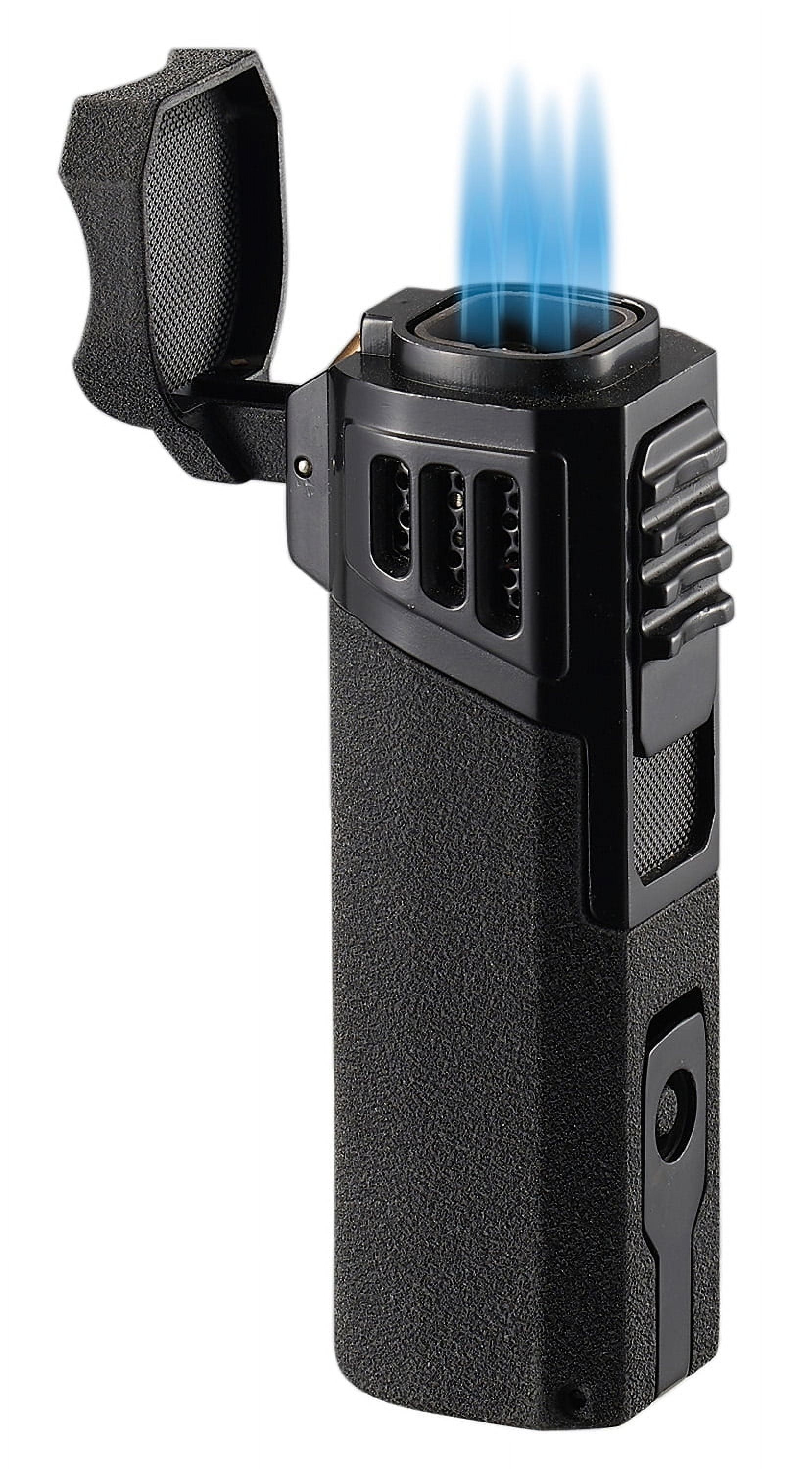 Visol Capitan Quad Flame Torch Lighter - Black Crackle - Walmart.com