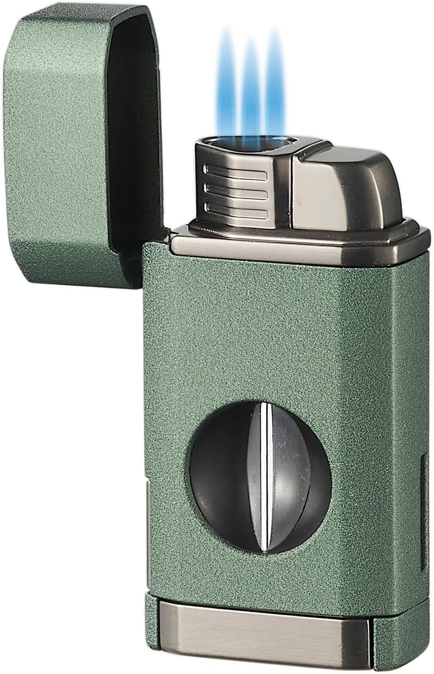 Visol Diablo Butane Torch Triple Flame Refillable Gas Lighter, Built in ...