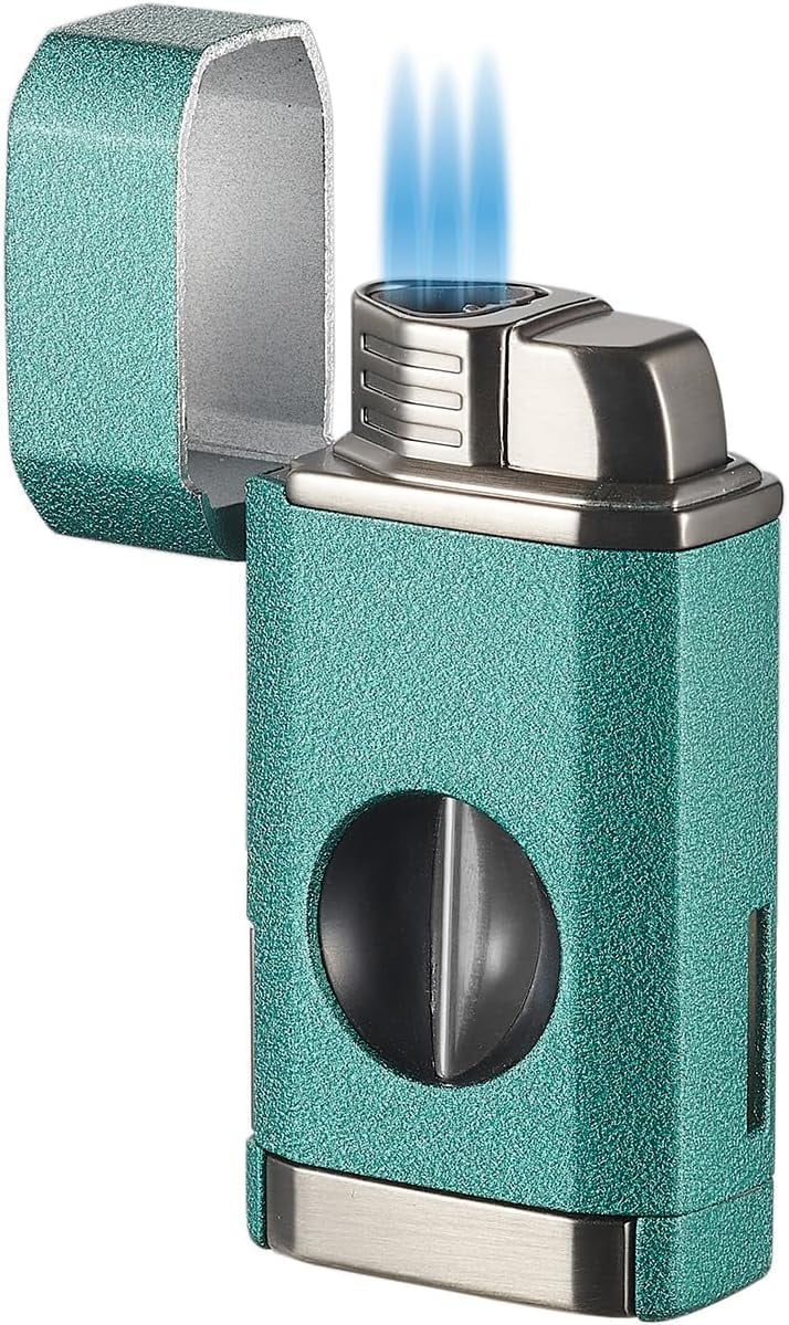 Visol Diablo Butane Torch Triple Flame Refillable Gas Lighter, Built in ...