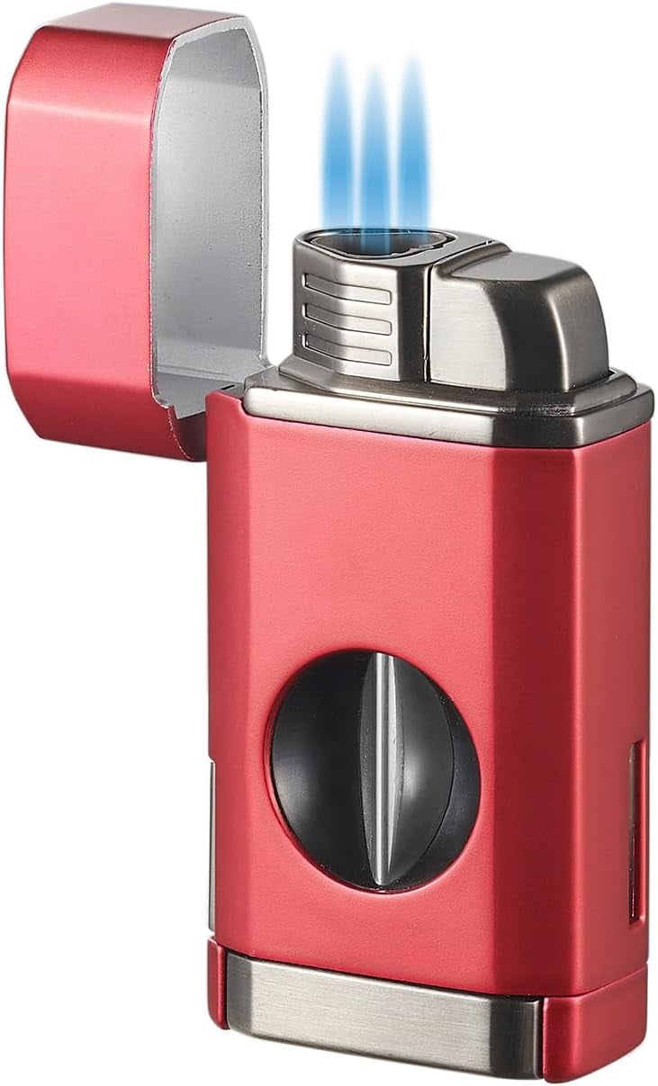 Visol Diablo Butane Torch Triple Flame Refillable Gas Lighter, Built in ...