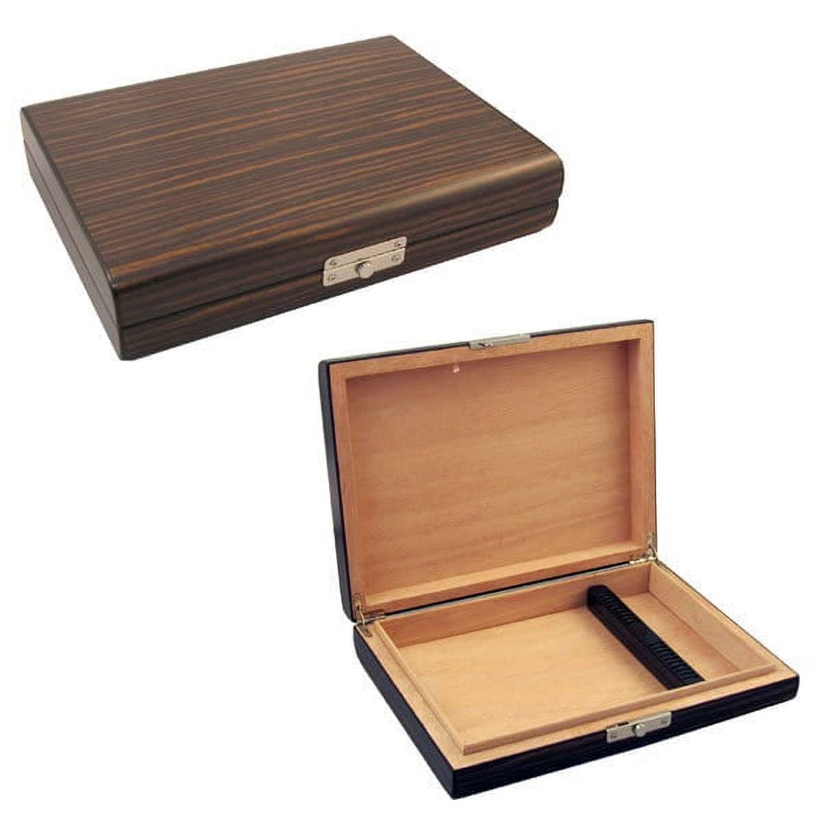 Visol Ebony Wood Travel Cigar Humidor with Humidifier - Walmart.com