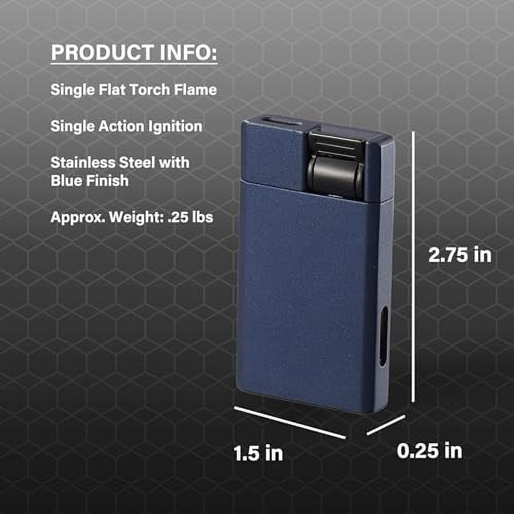 Visol Flatso Torch Lighter Flat Flame Refillable Gas Butane Lighter ...