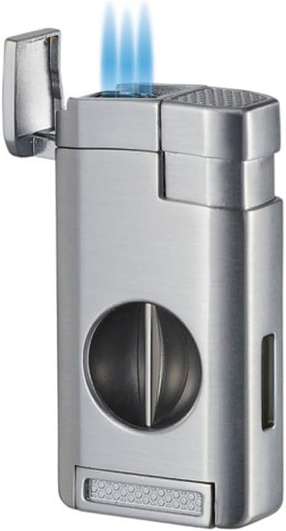 Visol Kamet Butane Torch Triple Flame Refillable Gas Lighter, Built-in ...