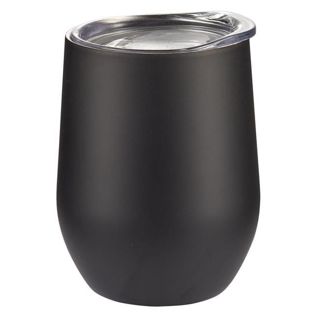 Visol VAC411BK Vino Wine Double Wall Insulated Coffee & Wine Mug, Black ...