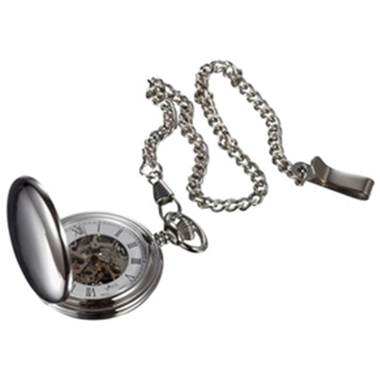 Visol VPW003 Quinn Polished Chrome Mechanical Pocket Watch - Walmart.com
