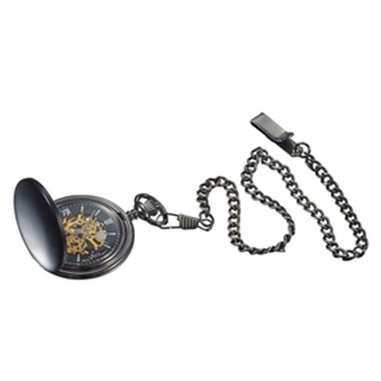 Visol VPW017 Quincy Black Matte Mechanical Pocket Watch - Walmart.com