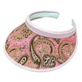 Visor Caps: Canvas Paisley Print Clip-on w/ Moisture Wicking Sweatban ...