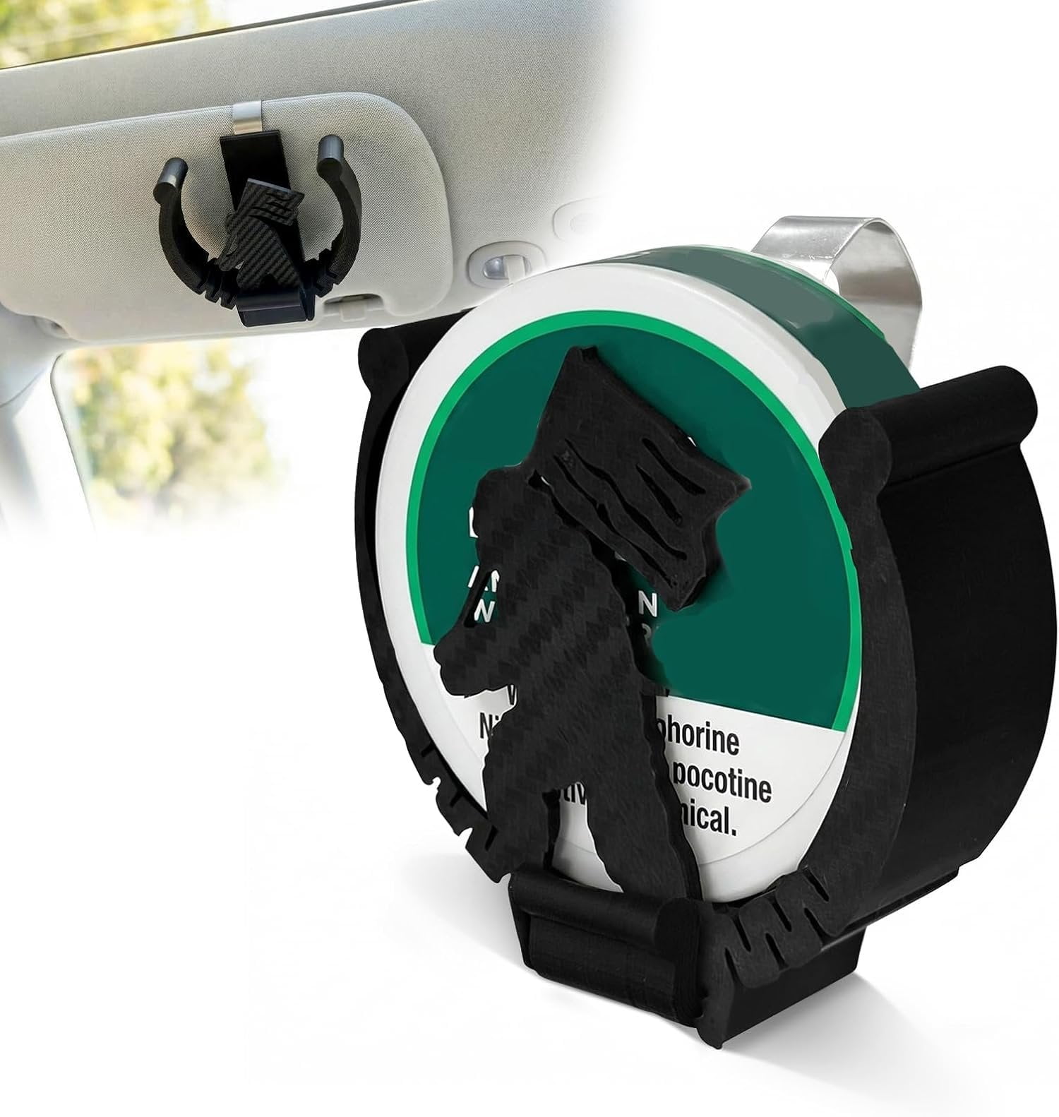 Visor Clip Holder for ZYN - Fits Pouch Tin Brands - Versatile Storage ...