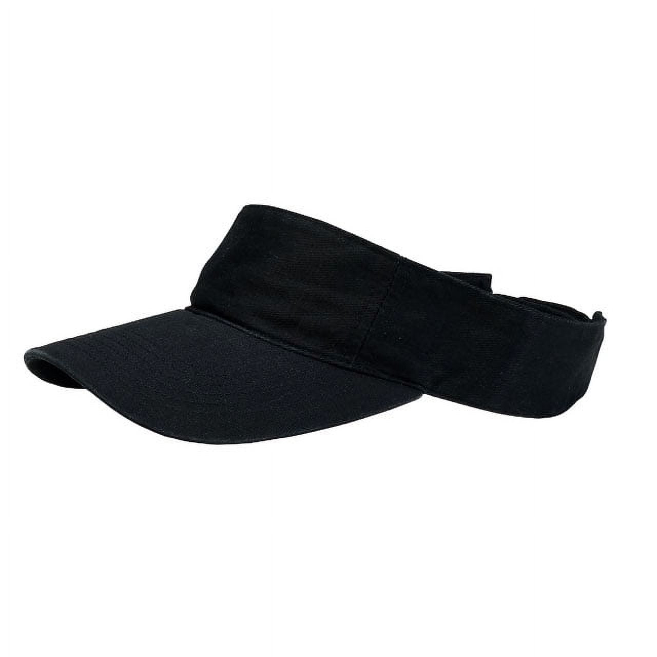 Visor - Cotton Will W/Velcro Adjustable - Black Color - HT-4056BK ...