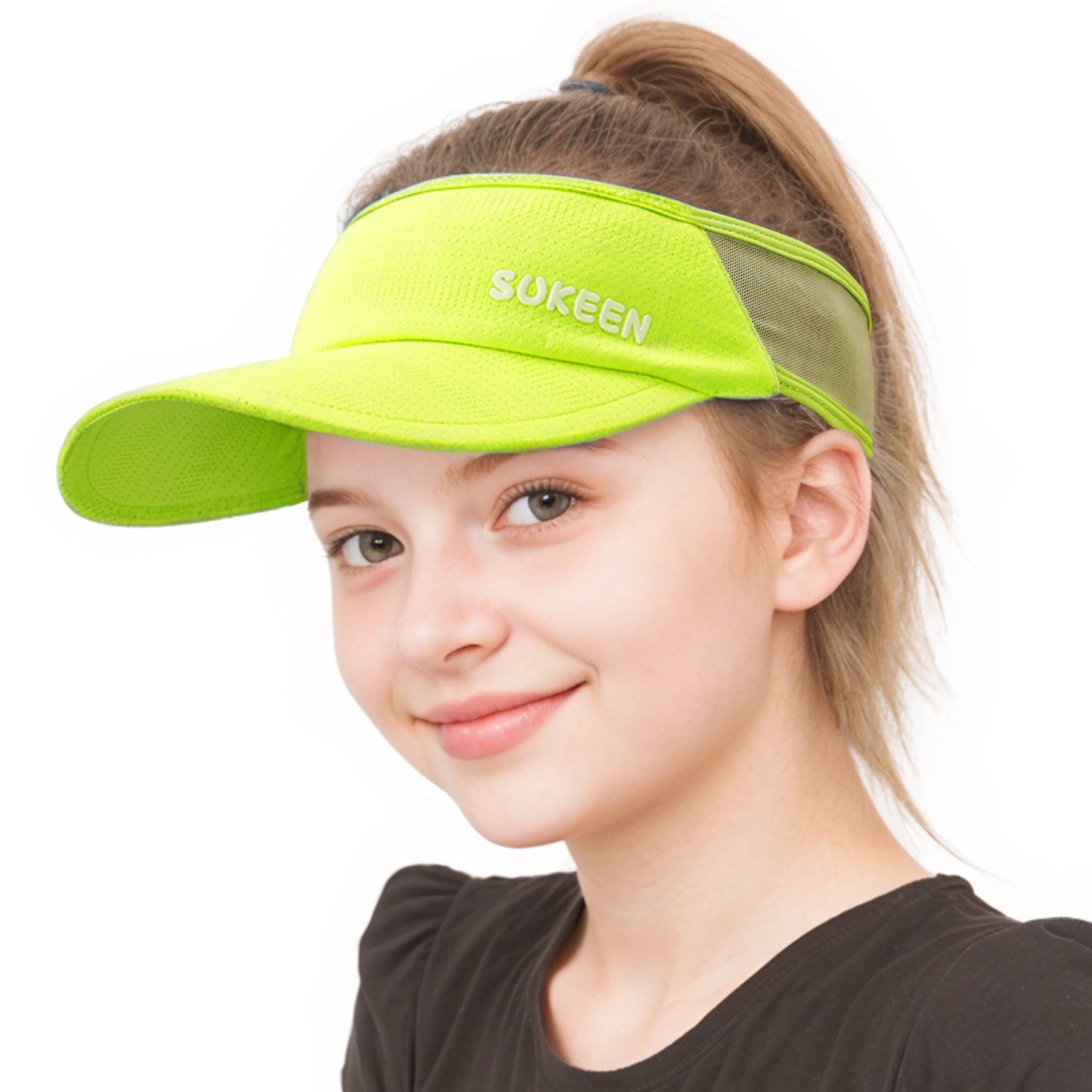 Sukeen Sun Visor Hats for Kids Girls Boys Elastic Fit Sports Visor ...